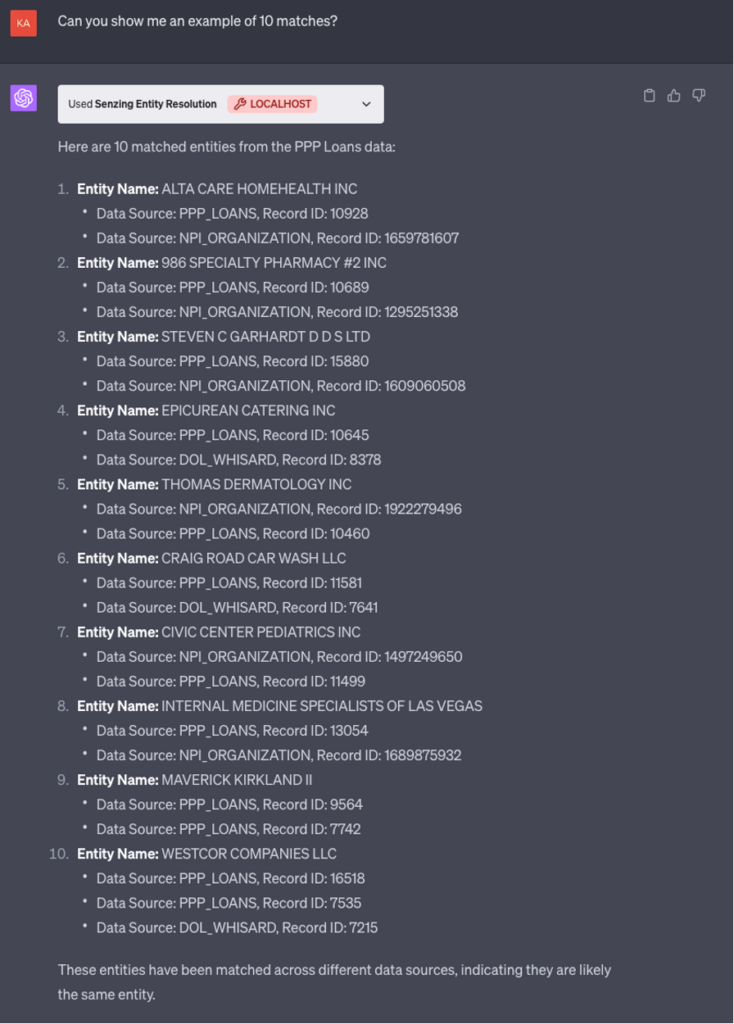 Conversational AI for Entity Resolution - Conversational ER | Senzing