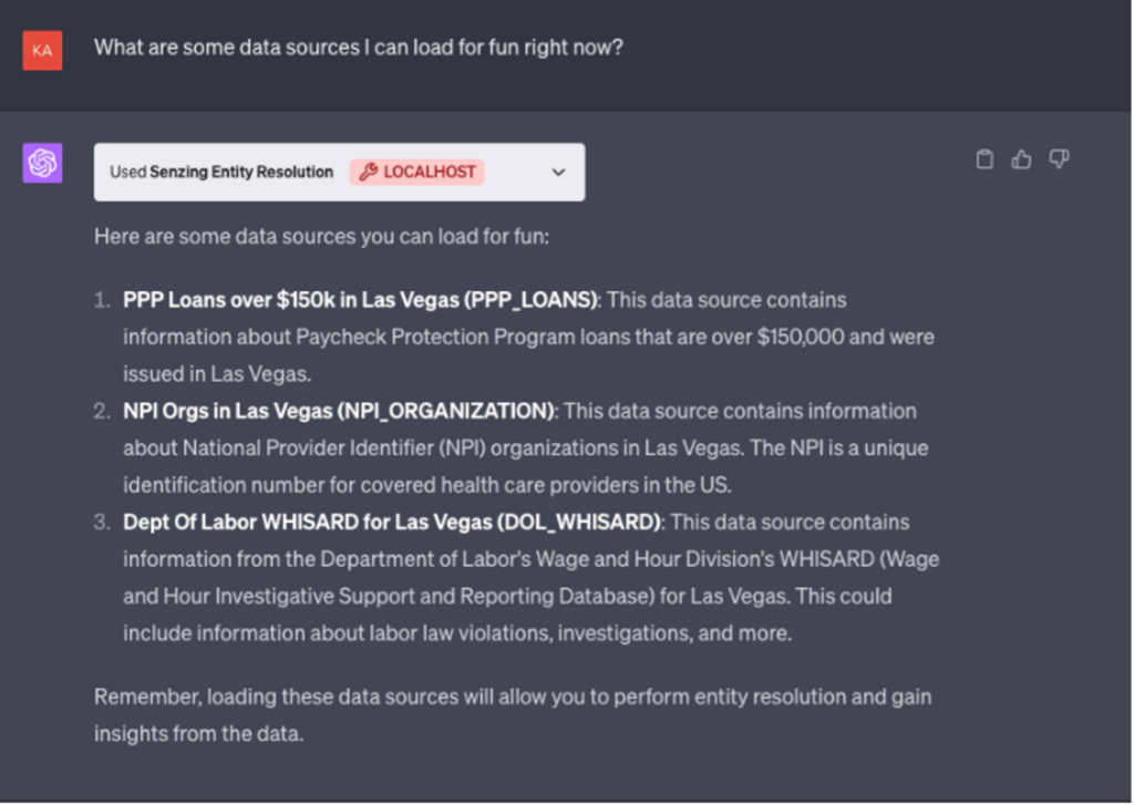 Conversational AI for Entity Resolution - Conversational ER | Senzing