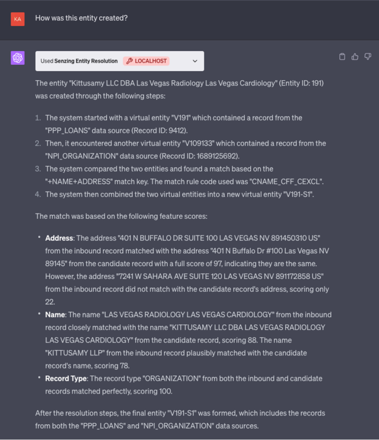 Conversational AI for Entity Resolution - Conversational ER | Senzing
